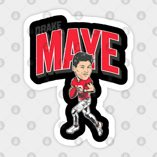 Drake Maye Caricature - Drake Maye - Sticker | TeePublic