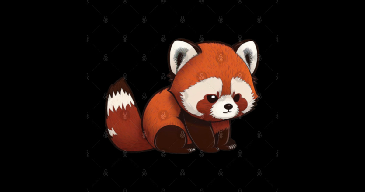 Cute Cartoon Red Panda - Kawaii Cute - Sticker | TeePublic