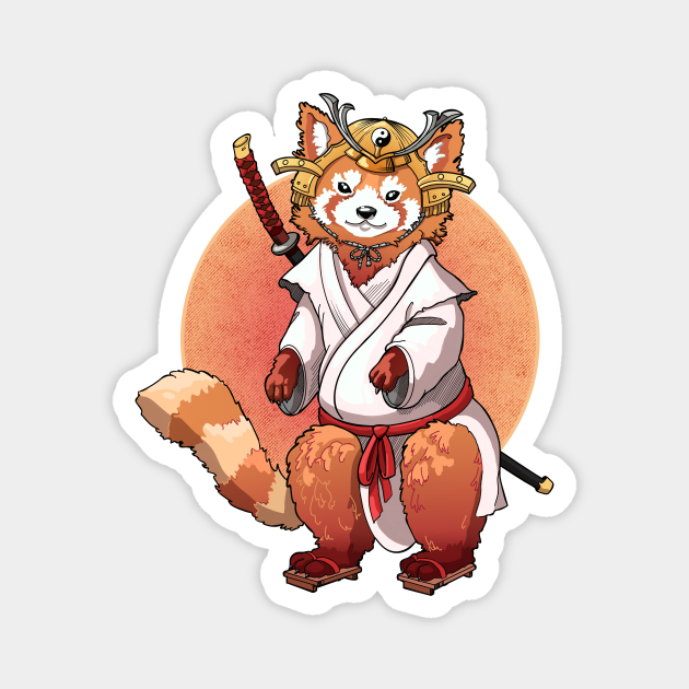 Red Panda Samurai - Red Panda - Magnet | TeePublic