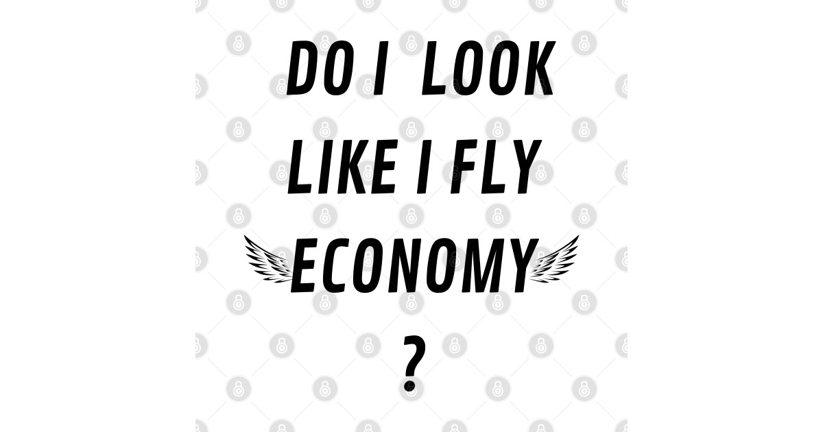DO I LOOK LIKE I FLY ECONOMY - Do I Look Like I Fly Economy - T-Shirt ...