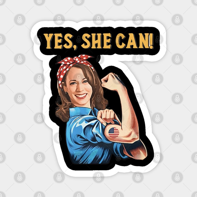 Yes She Can Kamala Harris Madam President Vote Kamala 2024 - Yes She ...