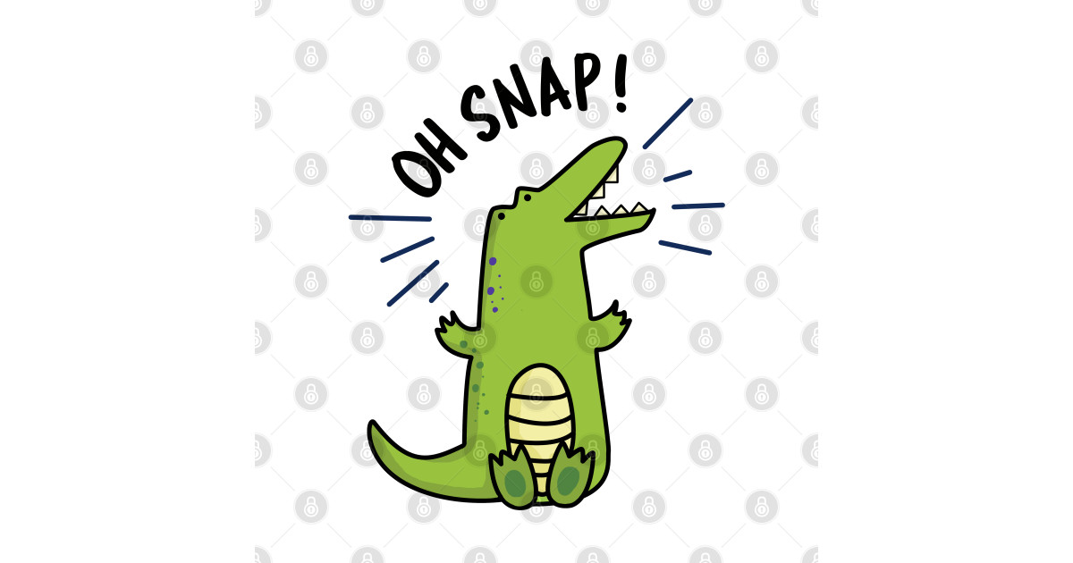 Oh Snap Cute Crocodile Pun - Crocodile Puns - T-Shirt | TeePublic