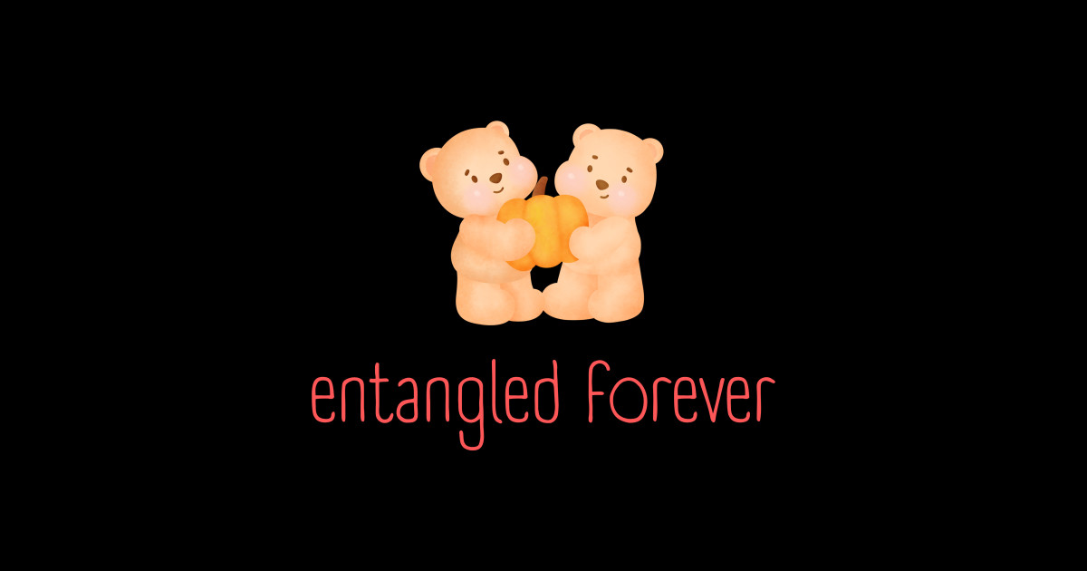 Entangled Forever - Bears Hugging a Pumpkin - Bears - Sticker | TeePublic