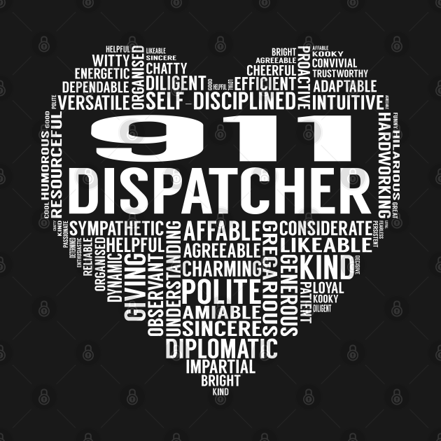 911 Dispatcher Heart - 911 Dispatcher - T-Shirt | TeePublic