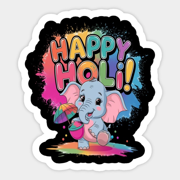 Happy Holi Color - Happy Holi Color - Sticker | TeePublic
