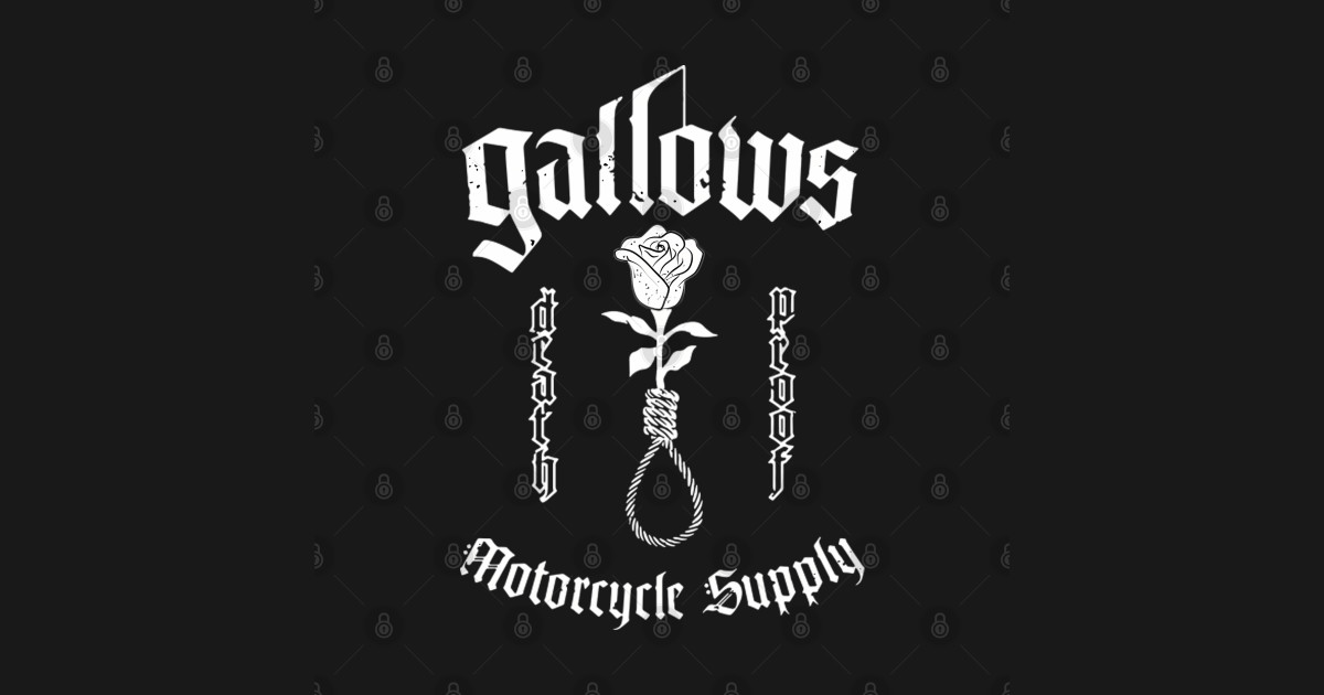 Gallows Death Proof Rose Noose Hardcore Punk Biker Style - Gallows - T ...