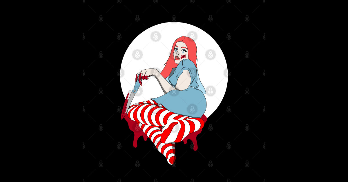 Five Nights At Wendys Horror Killer Wendys Mascot Girl Halloween Illustration Five