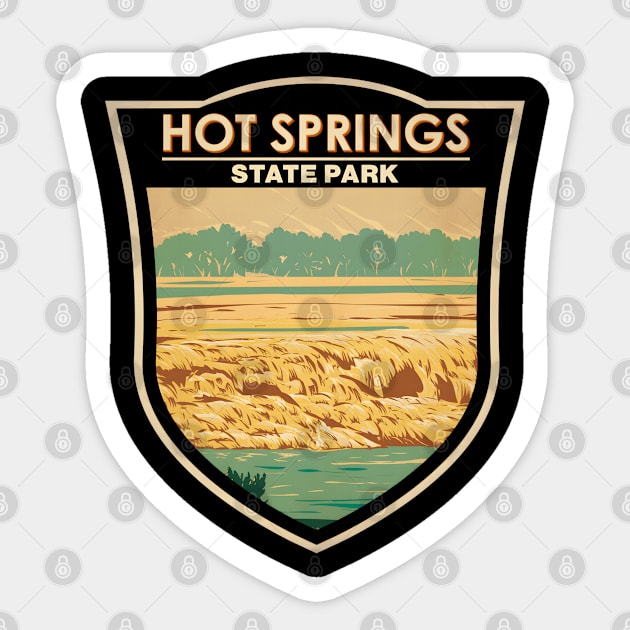 Hot Springs State Park Wyoming Badge - Hot Springs - Sticker | TeePublic