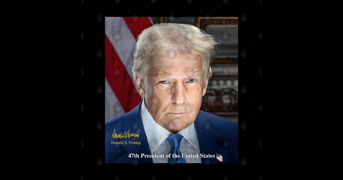Official portrait of the 47th President of the United States, Donald ...