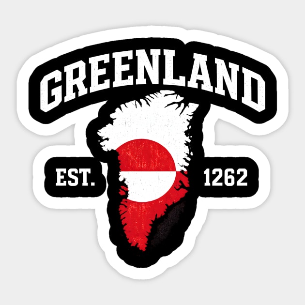 Greenland Vintage Map Design - Greenland - Sticker | TeePublic
