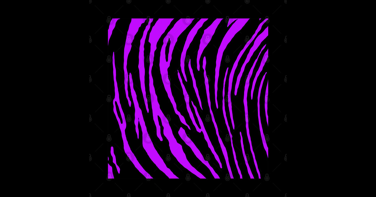 Purple Tiger Stripes - Purple Tiger Stripes - Sticker | TeePublic