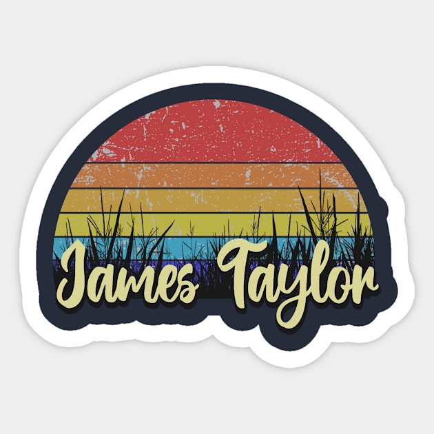 circle vintage BS style - james taylor - James Taylor - Sticker | TeePublic
