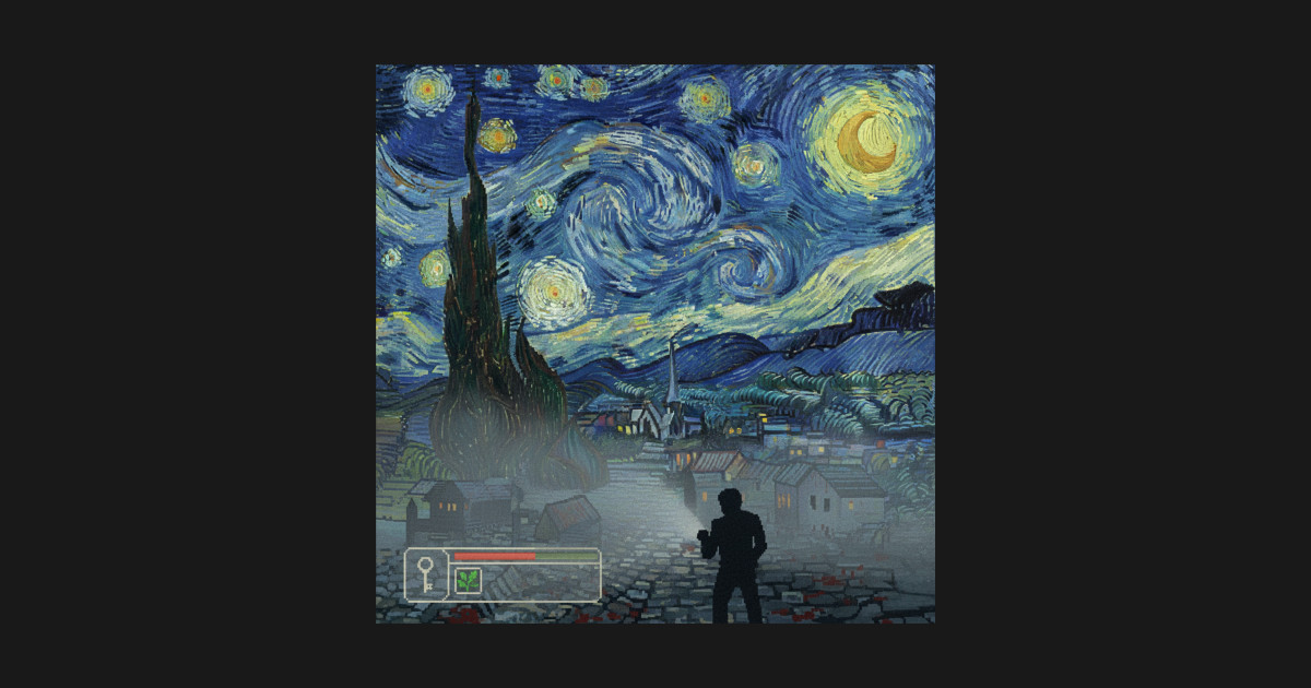 Starry Night Survival Game - Starry Night Gaming - T-Shirt | TeePublic