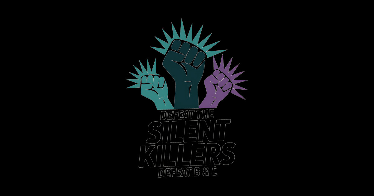 Defeat Hepatitis B & C - Defeat Hepatitis B C - Sticker | TeePublic