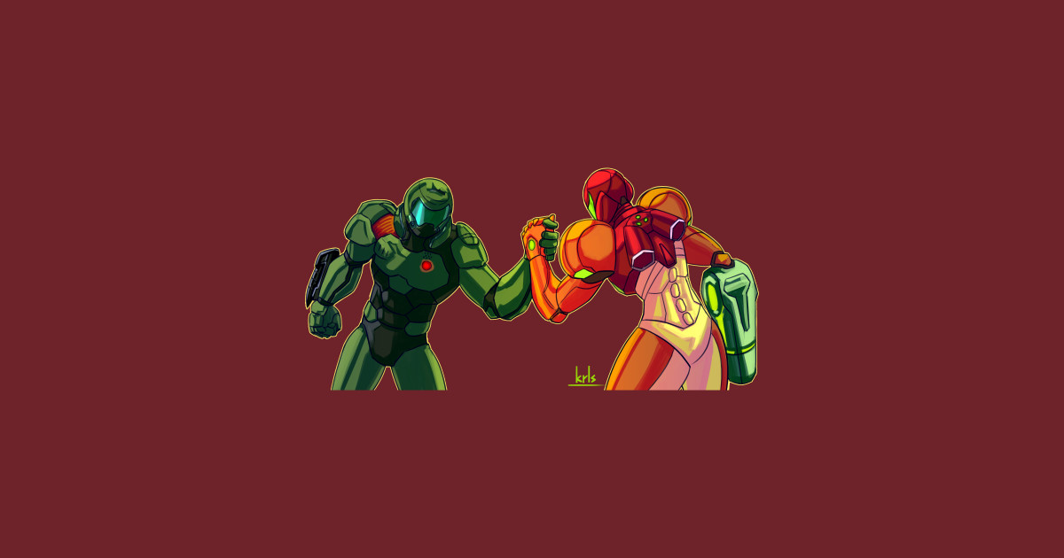 Samus and Slayer - Doom - T-Shirt | TeePublic