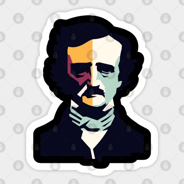 Edgar Allan Poe - Edgar Allan Poe - Sticker | TeePublic