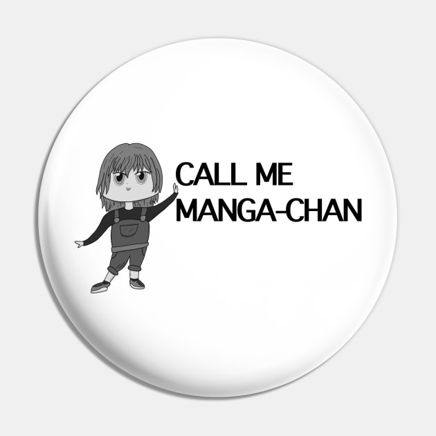 Call me Manga-Chan cute chibi anime girl, black writing manga style ...