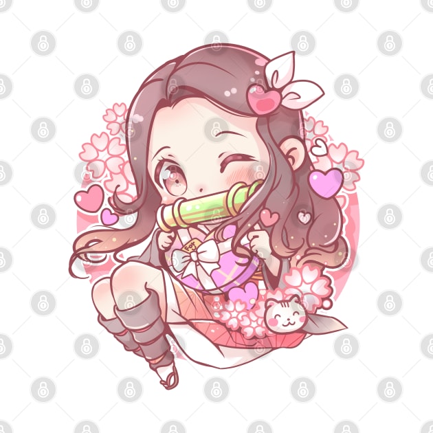 Cute Chibi Nezuko Kamado Fanart - Nezuko - T-Shirt | TeePublic Cute Chibi Nezuko Kamado Fanart - Nezuko - T-Shirt | TeePublic