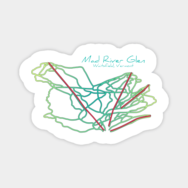 Mad River Glen Trail Map - Mad River Glen - Magnet | TeePublic