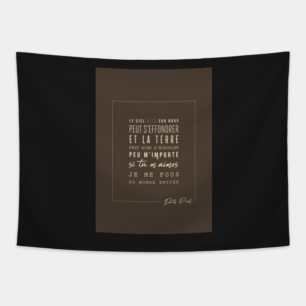 Edith Piaf - Edith Piaf - The hymn to love - Lyrics - Quotes - Tapestry ...