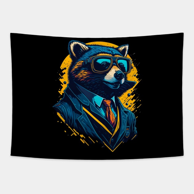 Boss Raccoon - Wintage - Tapestry | TeePublic