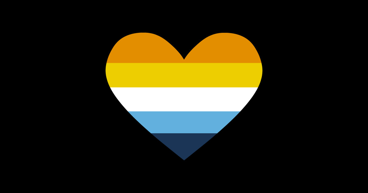 AroAce Sunset Heart - Aroace - Sticker | TeePublic