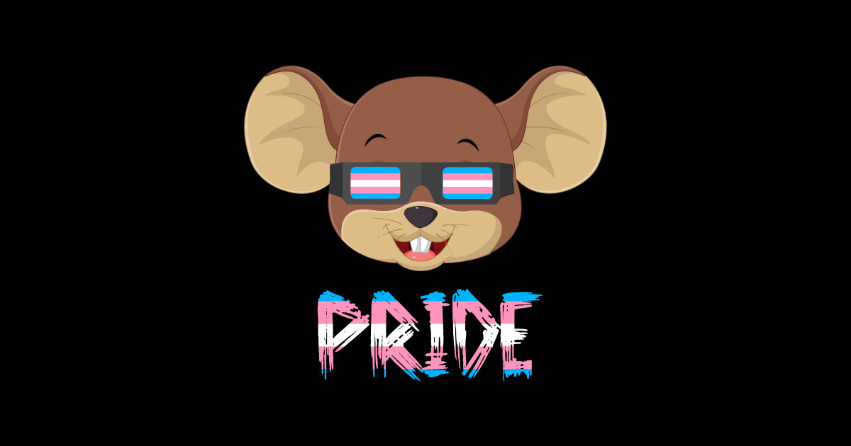 Mouse Transgender Flag Lgbt - Mouse Transgender - Sticker | TeePublic