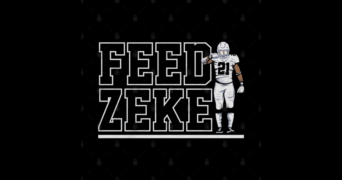 Ezekiel Elliott Feed Zeke - Ezekiel Elliott - Sticker | TeePublic