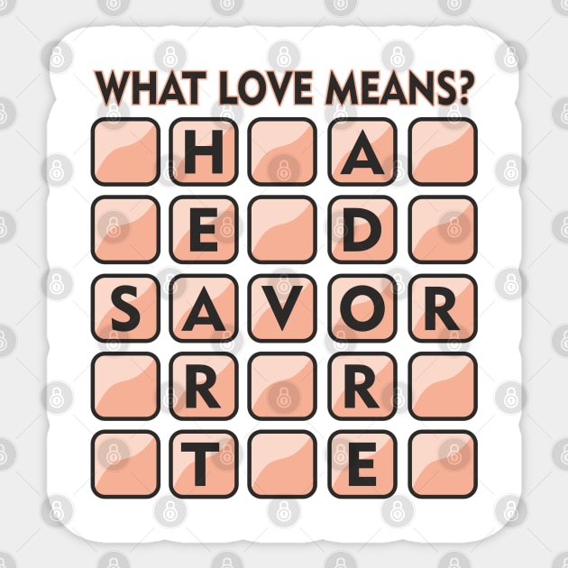 Scrabble Board with Love - Valentines Day - Sticker | TeePublic