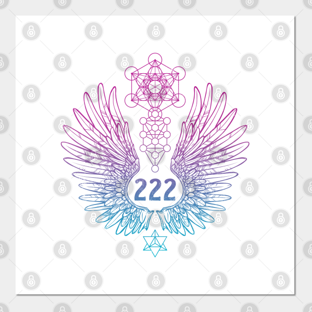 Angel Number 222 Sacred Geometry - Numerology - Posters and Art Prints ...