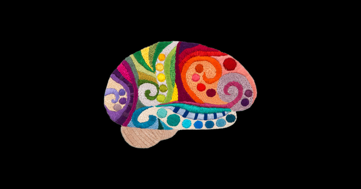 Flow Brain - Embroidered Look - A sampler of stitches highlighting the ...