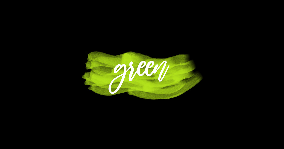 Green color typography - Green Color Typography - Sticker | TeePublic
