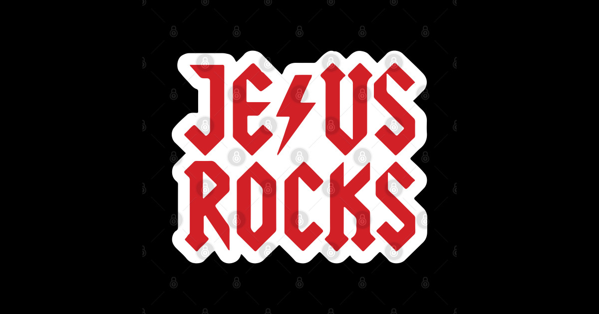 Jesus Rocks - Christian - Sticker | TeePublic