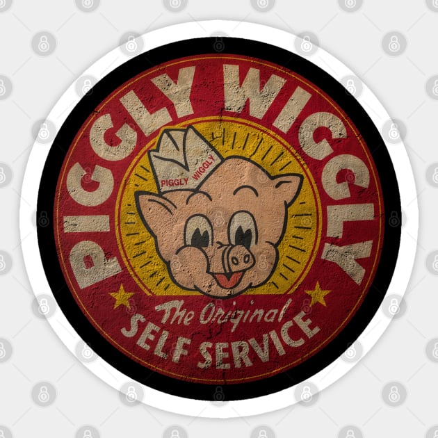 piggly wiggly Retro - Vintage - Sticker | TeePublic