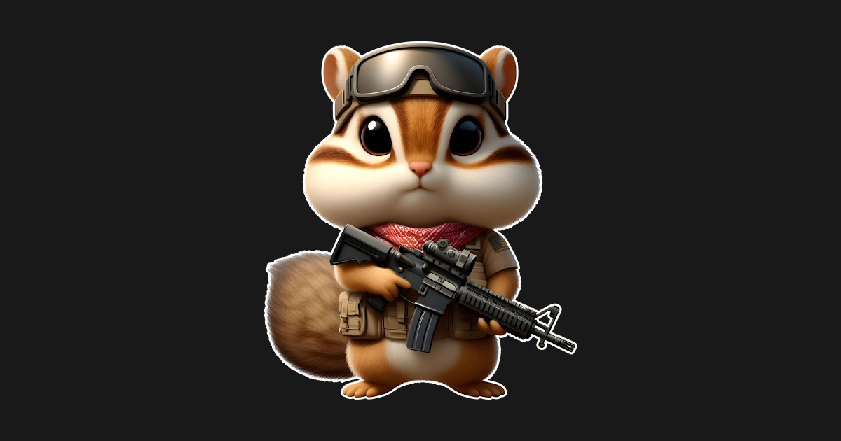 Tactical Squirrel - Squirrel - T-Shirt | TeePublic