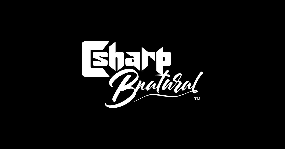 C sharp B natural Spelled - White Letters - C Sharp B Natural - Sticker ...