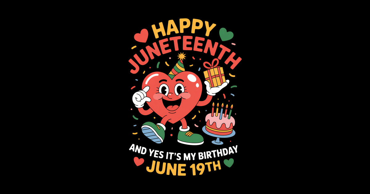 Juneteenth Pride Birthday June 19th Funny Cute - Juneteenth Pride ...