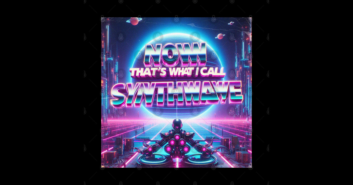 Now that's what I call Synthwave! - Synthwave - Sticker | TeePublic