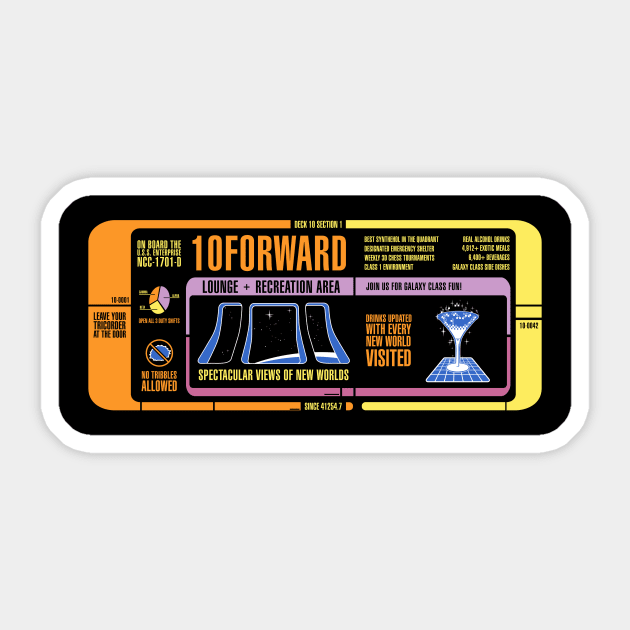 Star Trek - 10FORWARD - Star Trek - Sticker | TeePublic