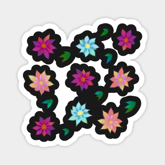 Cute Flowers + Leaves sticker packs - Cute Sticker Pack - Magnet ...