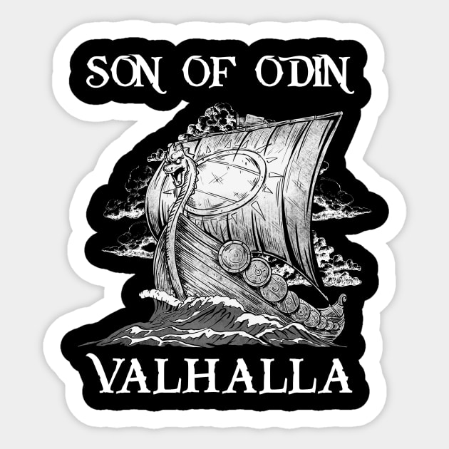 Son of Odin Valhalla - Gift - Sticker | TeePublic