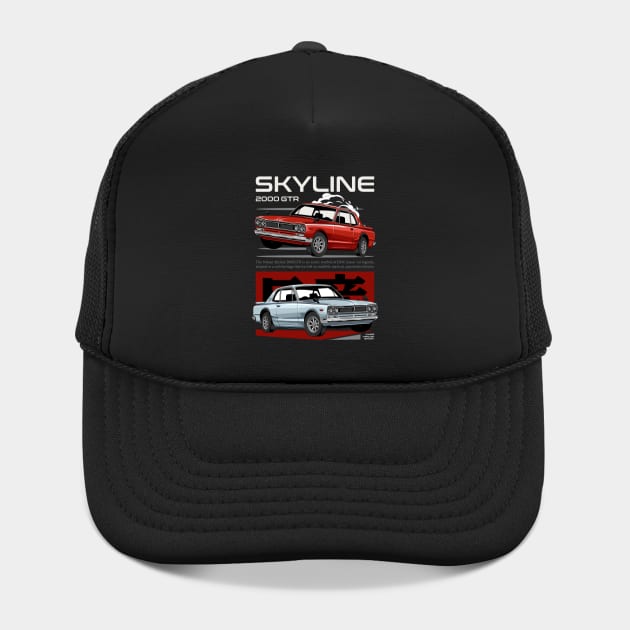 Iconic Skyline 2000 GTR Car - Iconic Skyline 2000 Gtr Car - Hat | TeePublic