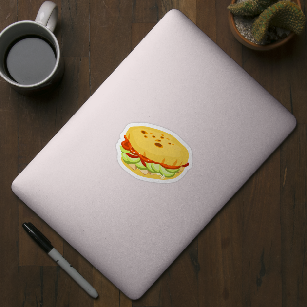 Arepa Sandwich - Arepa - Sticker | TeePublic