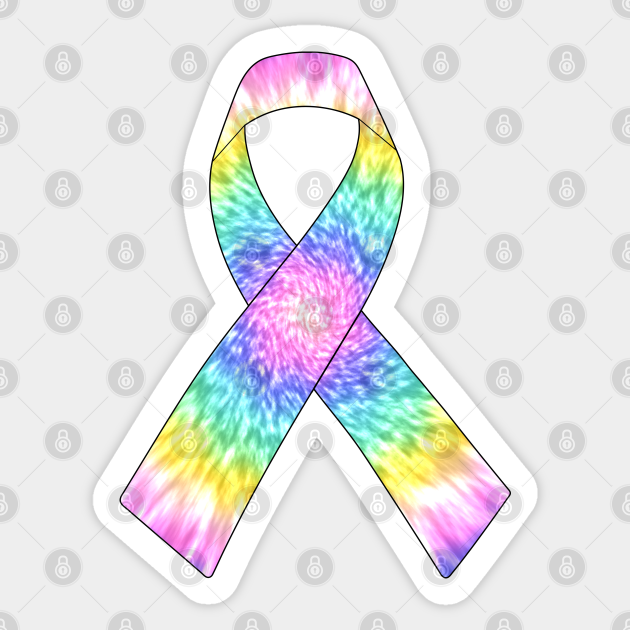 Tie Dye Ribbon - Gifts - Sticker | TeePublic