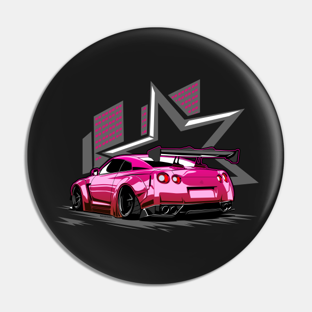 R35 GTR godzilla jdm vector art - Gtr - Pin | TeePublic