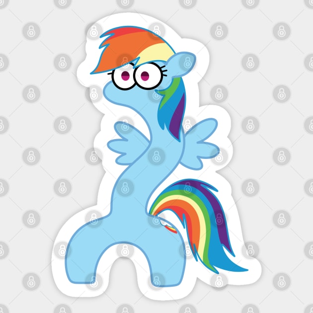 Rainbow Wiggle Worm - Mlp - Sticker | TeePublic