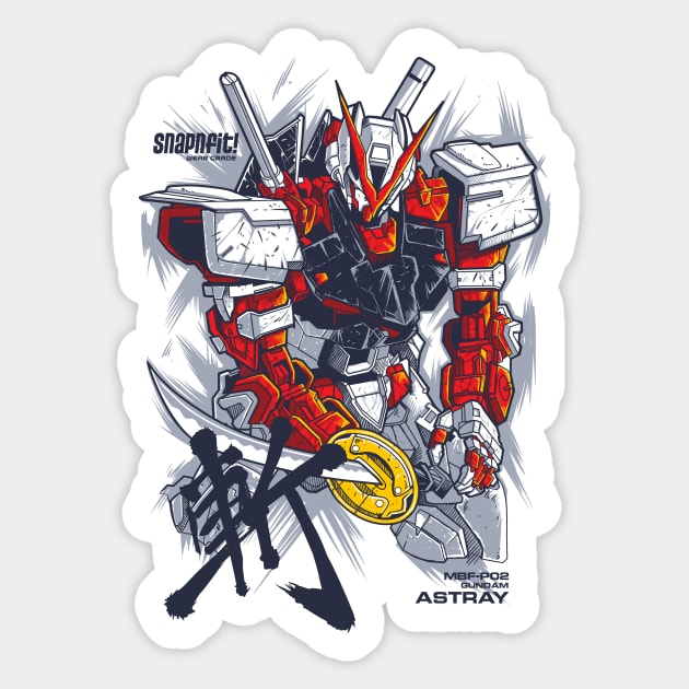 Astray Red Frame - Gundam - Sticker | TeePublic