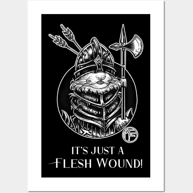 Ferret Knight - It's Just A Flesh Wound! - White Outlined Version ...