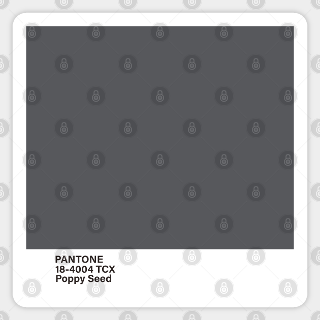 pantone 18-4004 TCX Poppy Seed - Pantone Color - Sticker | TeePublic