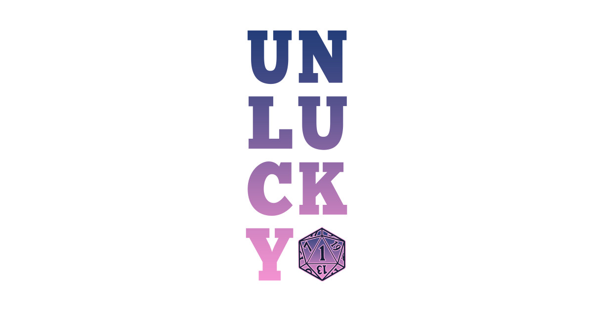Unlucky dice - pink and blue - Rpg - T-Shirt | TeePublic
